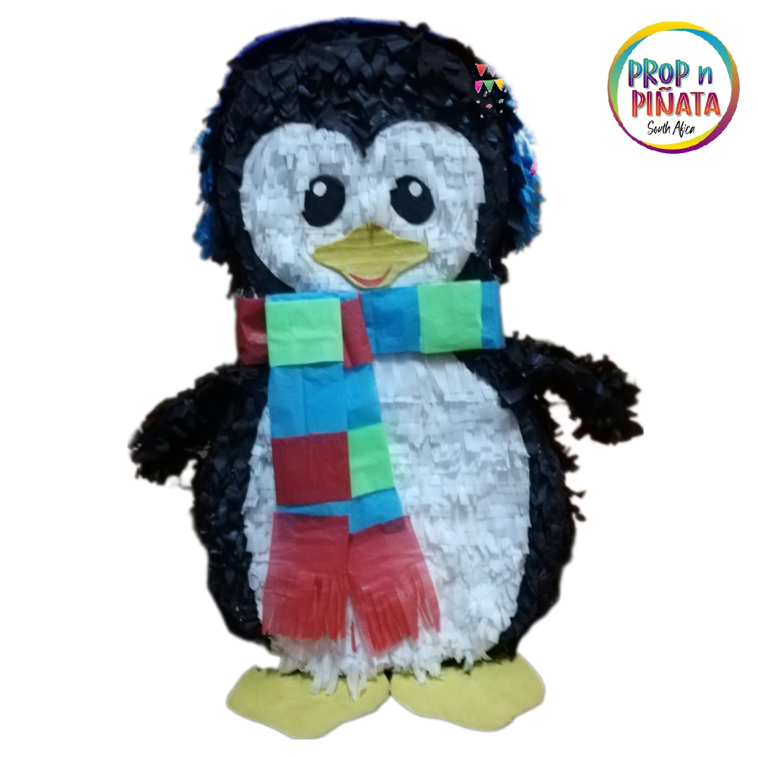 Penguin Birthday Party Piñata & Stick - Choose Colours