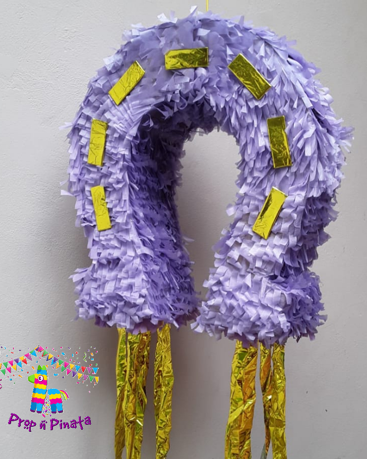 Horse Shoe with Gold Detail Piñata & Stick - Choose Colour ...