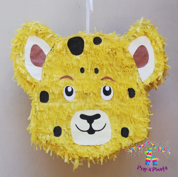 Leopard Face Pinata with Stick - South Africa