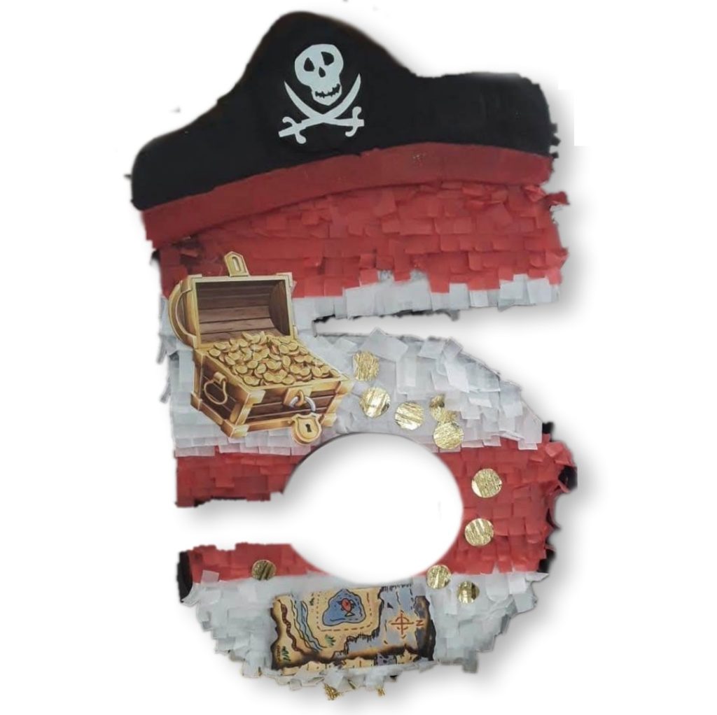 Pirate Number Piñata & Stick - Choose Number