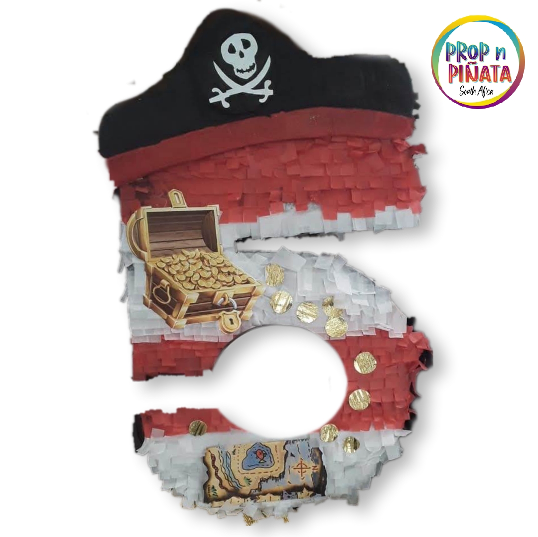 Pirate Number Piñata & Stick - Choose Number