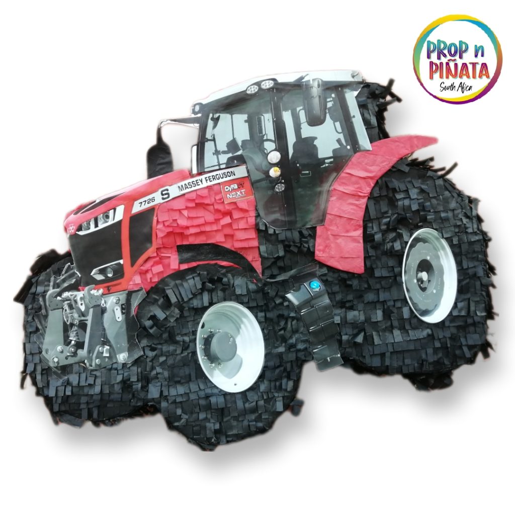 Tractor Birthday Party Piñata & Stick - Choose Colour