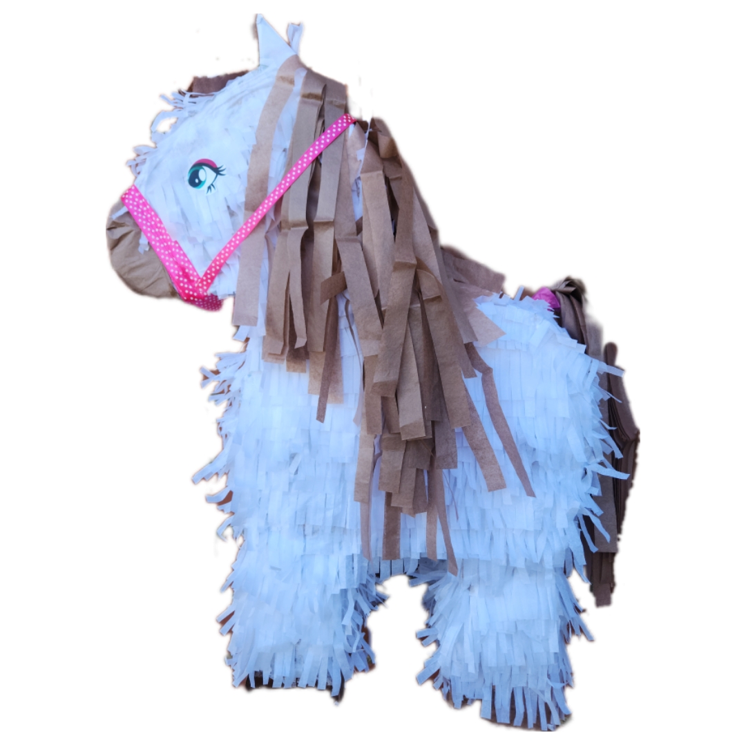 White Horse Pinata with Stick - propnpinata.co.za