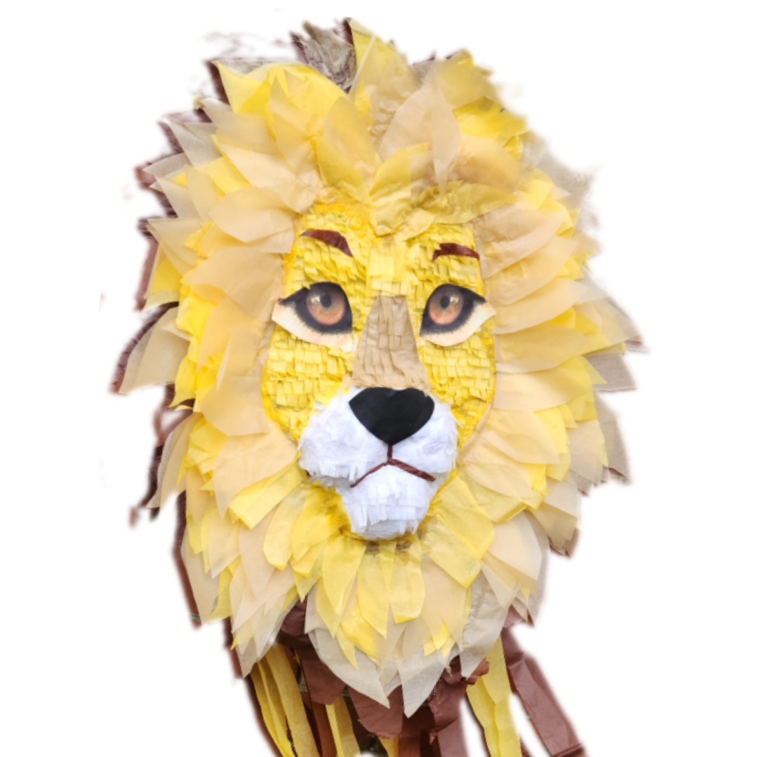 Lion Face Pinata with Stick - propnpinata.co.za