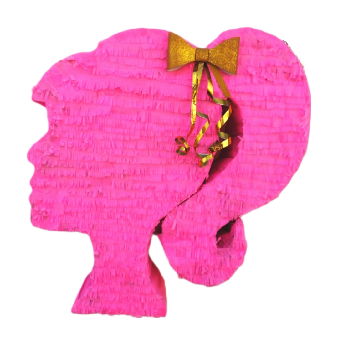 Pink Female Silhouette Pinata with Stick - propnpinata.co.za