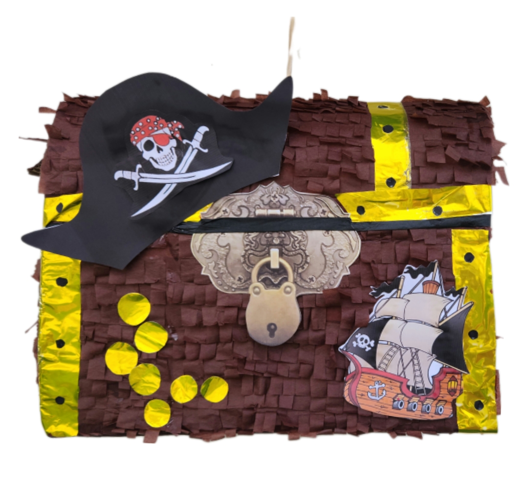 Pirate Treasure Chest Pinata with Stick - propnpinata.co.za